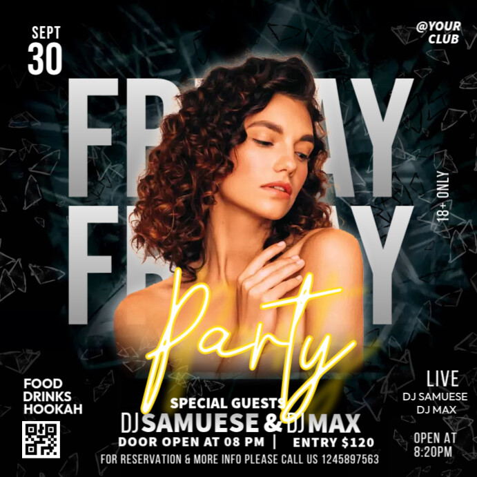 Modèle Friday Party | PosterMyWall