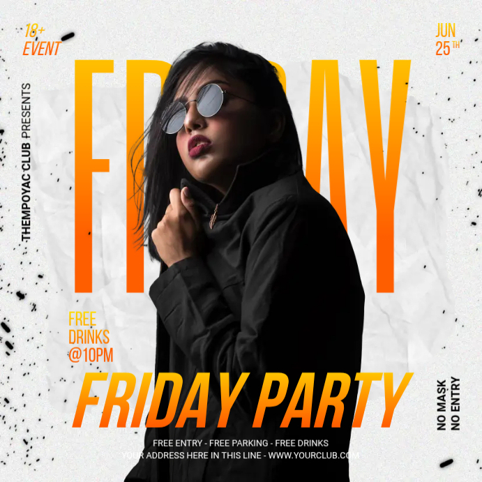 Friday Party Event Template | PosterMyWall