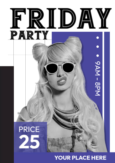 Friday Party Flyer Ads Template | PosterMyWall