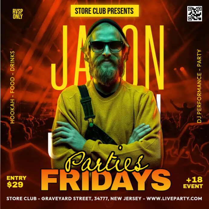 Friday Party Flyer Ads Template | PosterMyWall