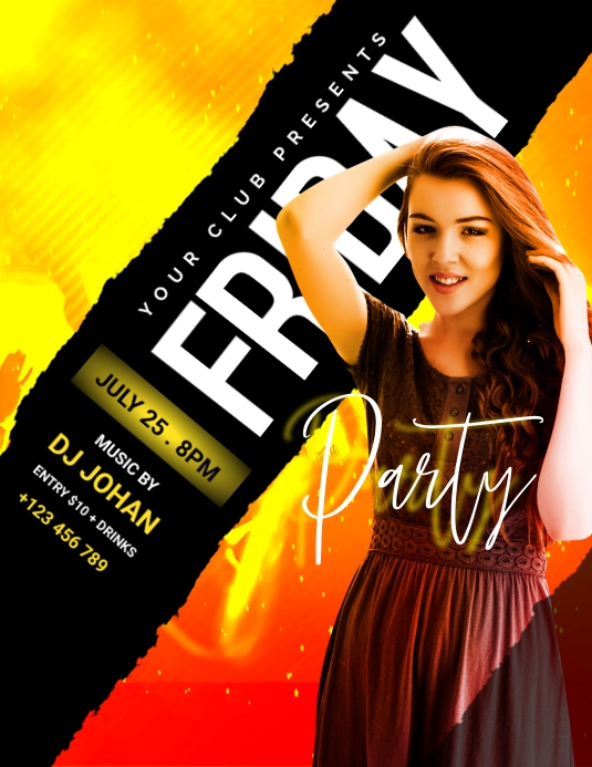 Friday party Flyer Template | PosterMyWall