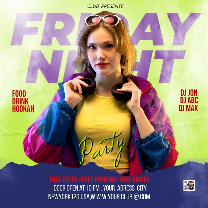 friday party flyer Template | PosterMyWall
