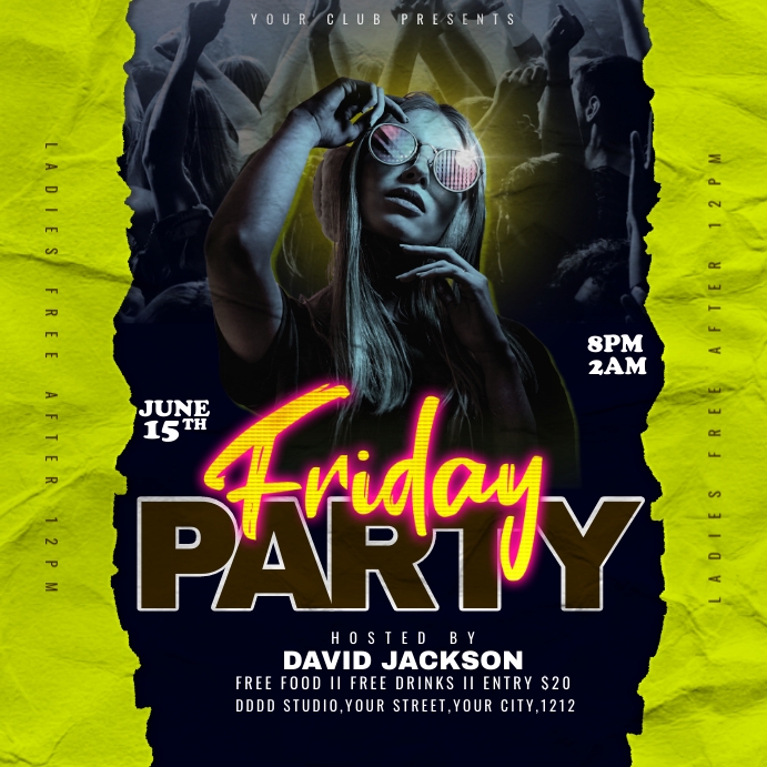 Friday party flyer Template | PosterMyWall