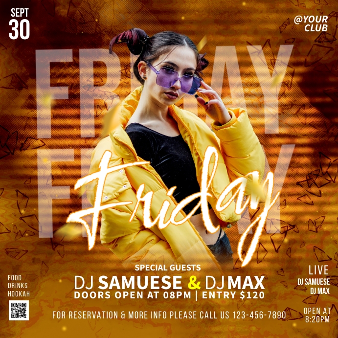 Friday Party Flyer Template | PosterMyWall