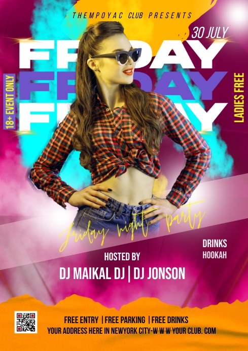 friday party flyer Template | PosterMyWall
