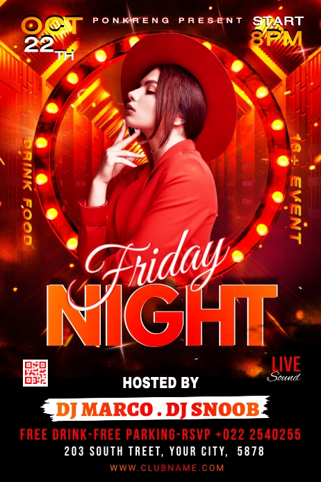 friday party flyer Template | PosterMyWall