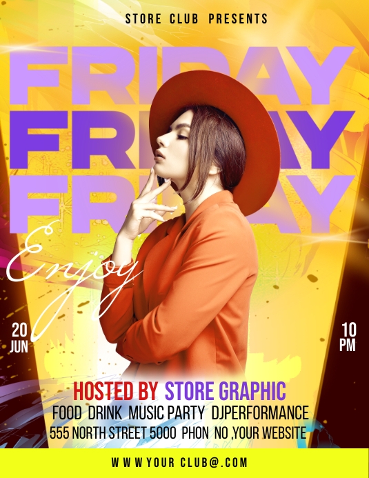 friday party flyer Template | PosterMyWall