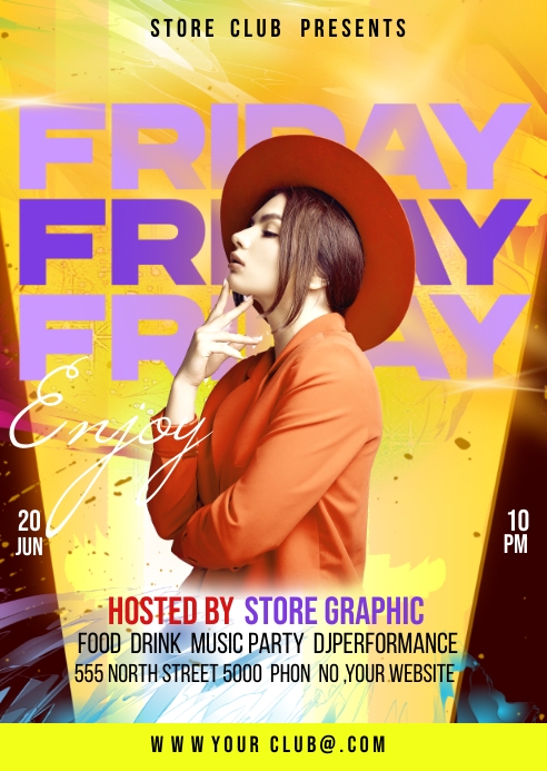 friday party flyer Template | PosterMyWall
