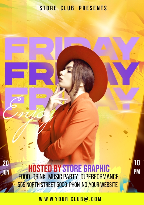 friday party flyer Template | PosterMyWall