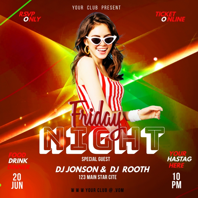 friday party flyer Template | PosterMyWall