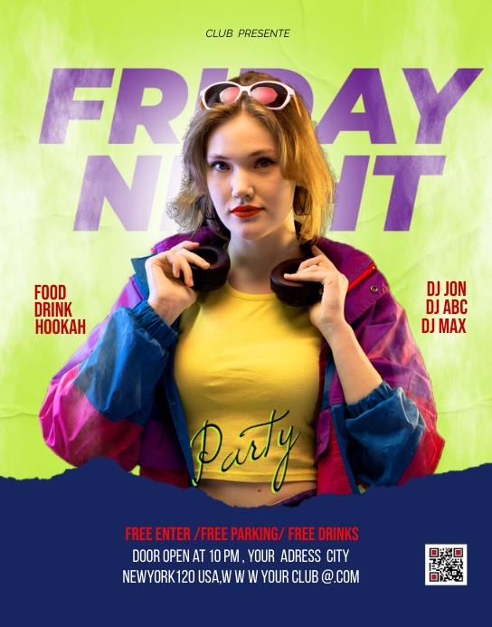 friday party flyer Template | PosterMyWall