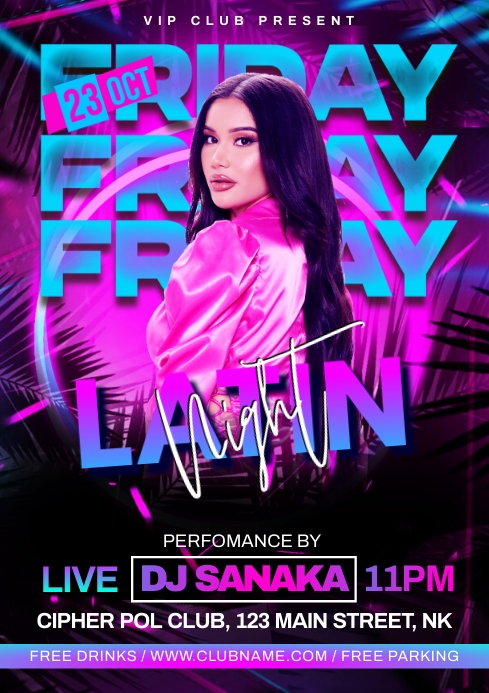 friday party flyer Template | PosterMyWall