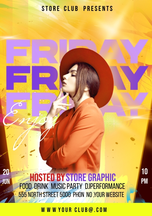 friday party flyer Template | PosterMyWall
