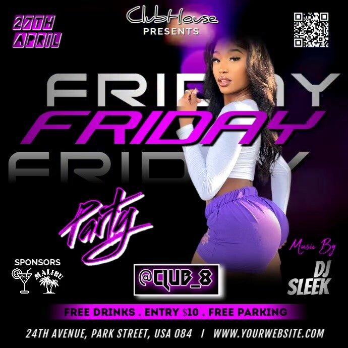 FRIDAY PARTY FLYER TEMPLATE POSTER | PosterMyWall