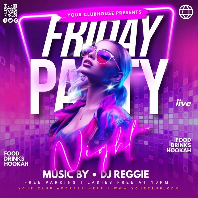 FRIDAY PARTY FLYERS Template | PosterMyWall