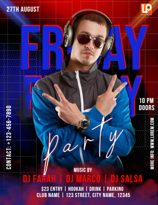 Friday Party Flyers Template | PosterMyWall
