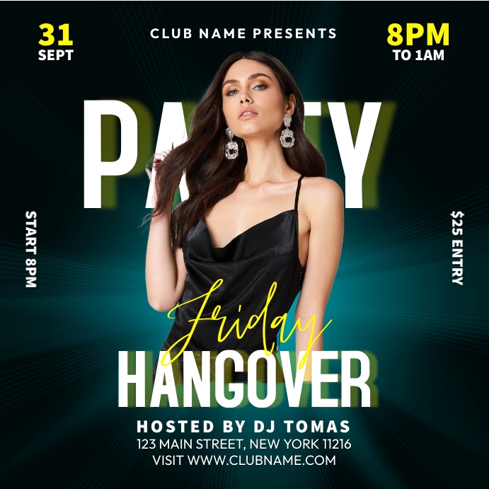 Friday Party Hangover Template | PosterMyWall