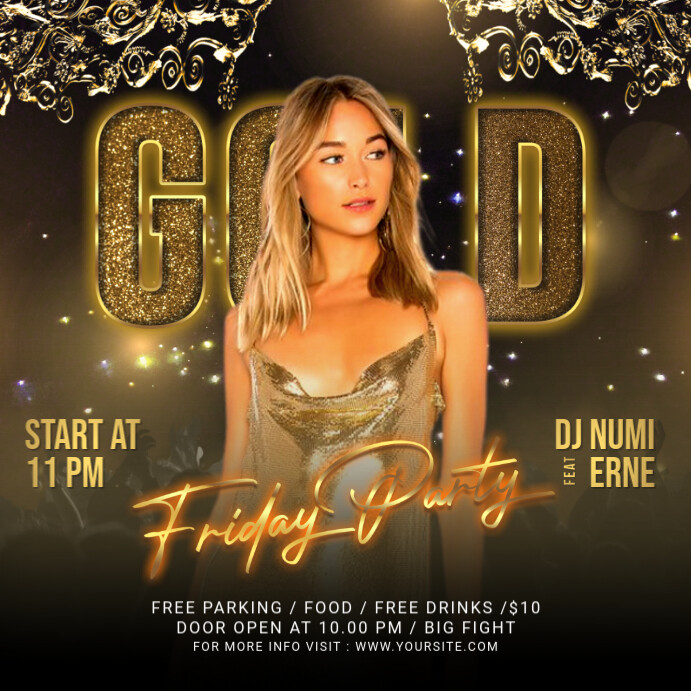 Friday Party Instagram Post Template | PosterMyWall