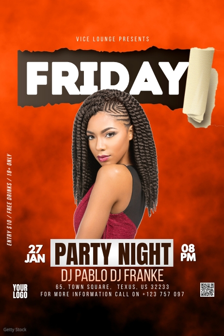 Friday party night Template | PosterMyWall