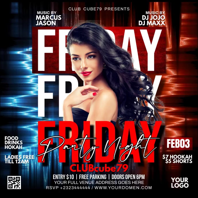 Friday party night Template | PosterMyWall
