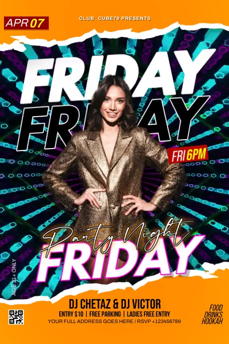 Friday Party Night Template | PosterMyWall