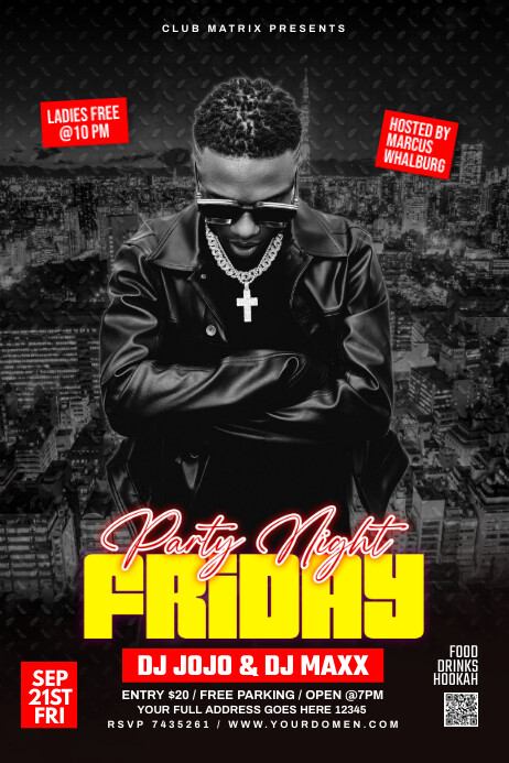 Friday party Night Template | PosterMyWall