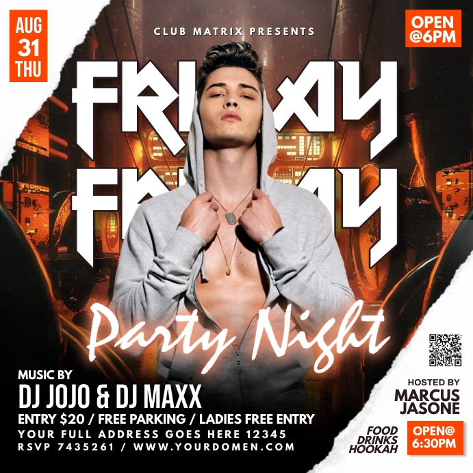 Friday Party Night Template | PosterMyWall