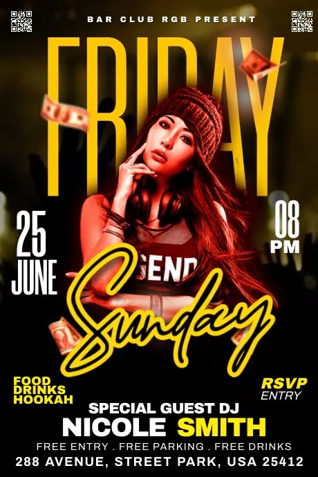 FRIDAY PARTY NIGHT Template | PosterMyWall