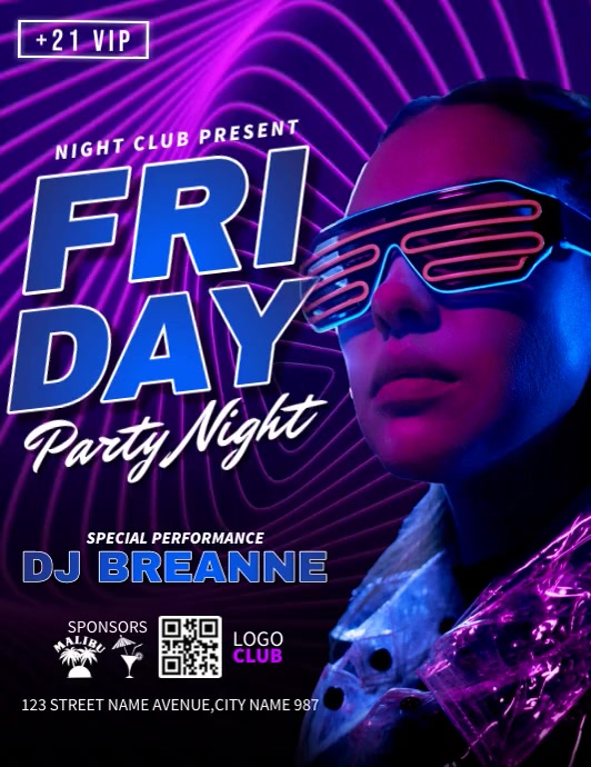 Friday Party Night Template | PosterMyWall