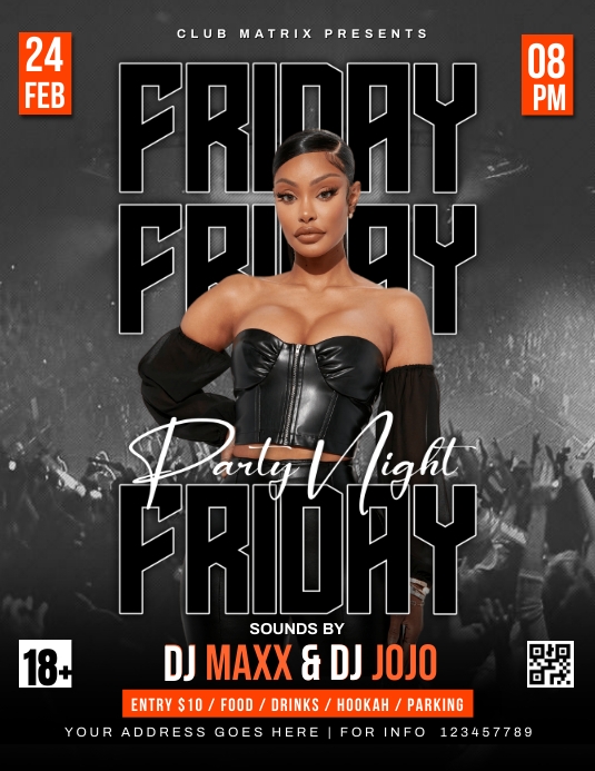 Friday party night Template | PosterMyWall