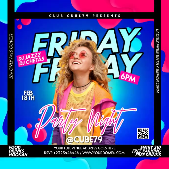 Friday party night Template | PosterMyWall
