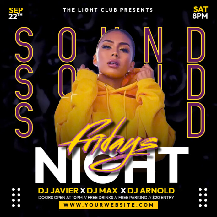 Friday Party Night DJ Template | PosterMyWall