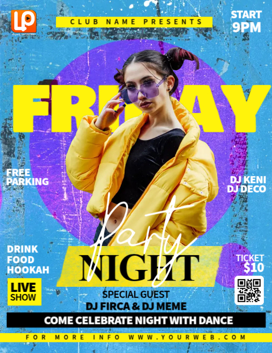 Friday Party Night Poster Template | PosterMyWall