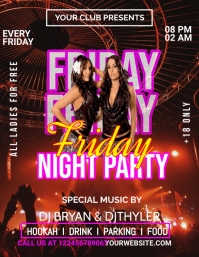friday party night template | PosterMyWall