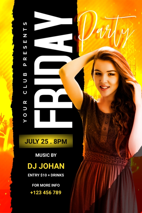Friday party Poster Template | PosterMyWall
