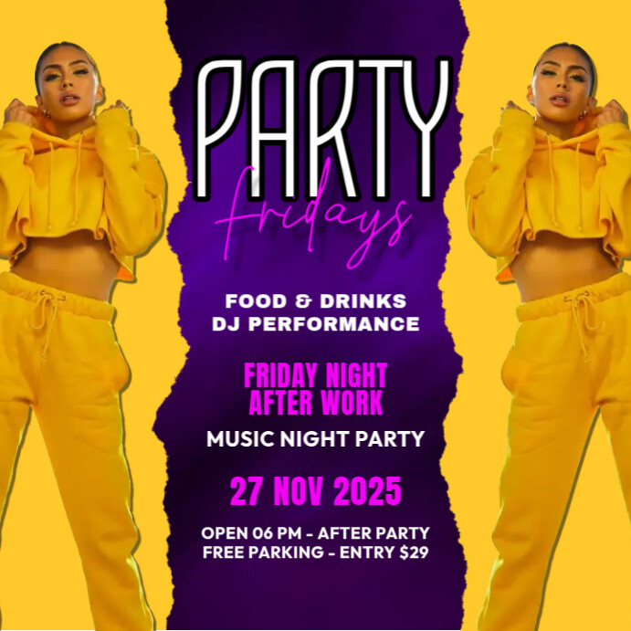 Friday Party Template Ads | PosterMyWall