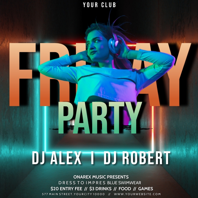 Friday Party Template | PosterMyWall