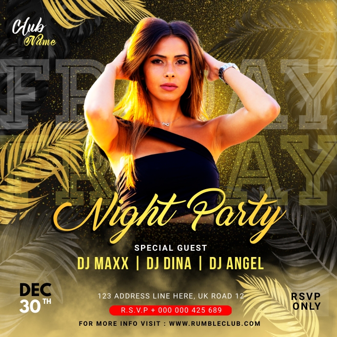 Friday Party Template | PosterMyWall
