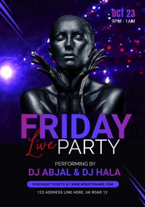 Plantilla de Friday Party Template | PosterMyWall