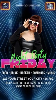 Hot Friday Party Video Template | PosterMyWall