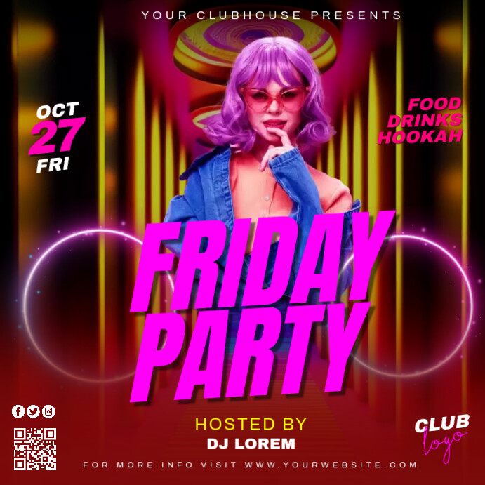 friday party.a Template | PosterMyWall