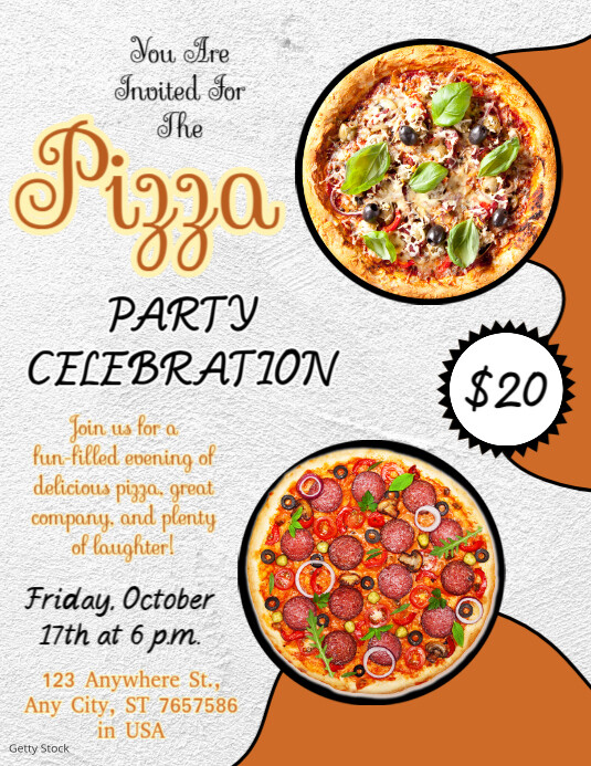 friday pizza party Template | PosterMyWall