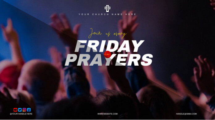 Plantilla de friday prayer service template | PosterMyWall