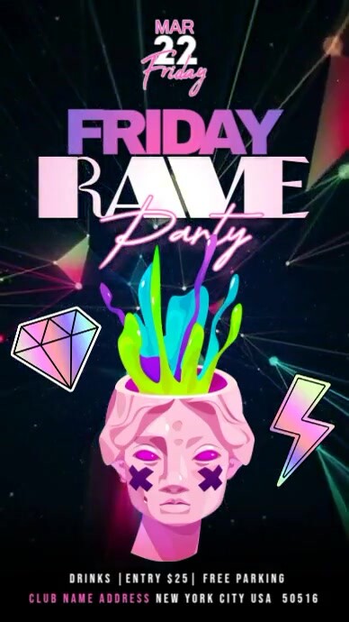 Copy of Friday Rave Party | PosterMyWall