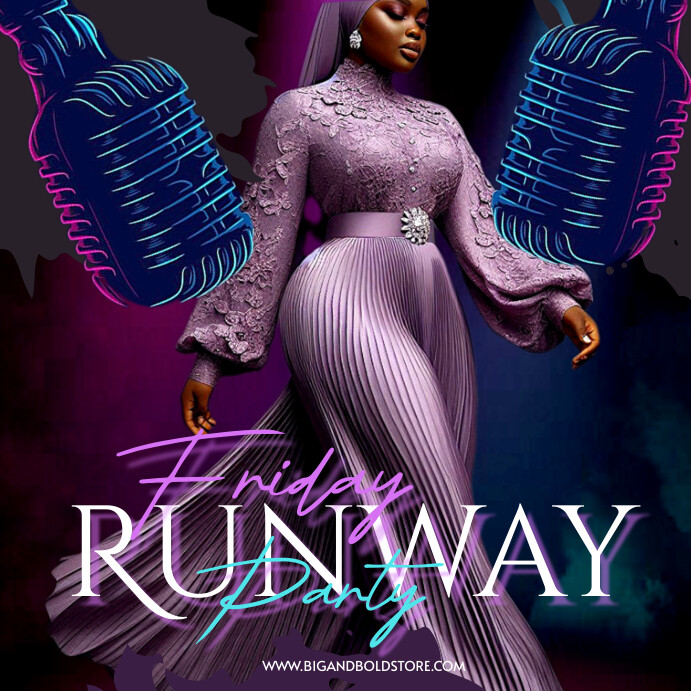 Copy of Friday Runway Party Purple Instagram Post | PosterMyWall