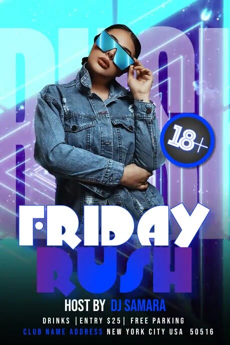 Copy of Friday Rush | PosterMyWall