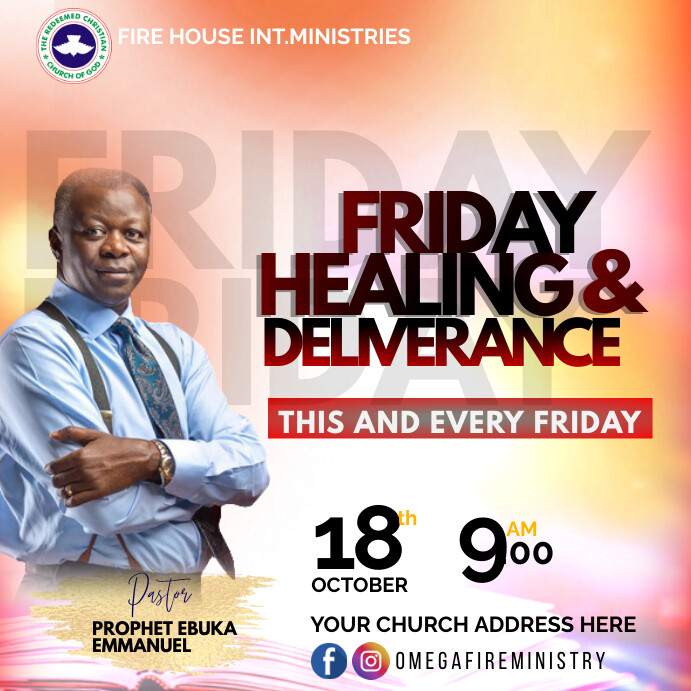 Friday service Template | PosterMyWall