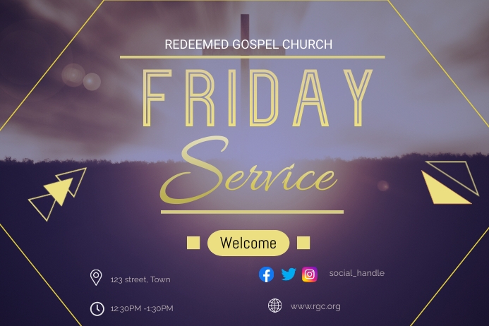 Friday Service Template | PosterMyWall