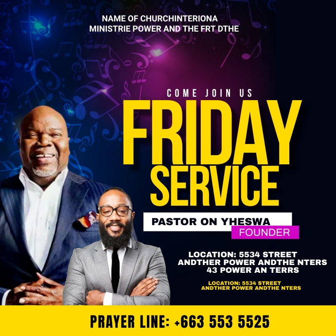 Copy of Friday service | PosterMyWall