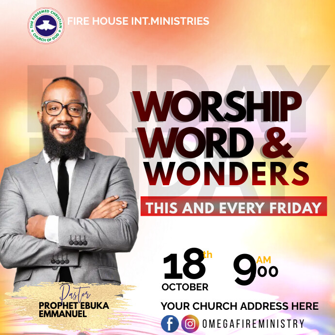 Copy of Friday service | PosterMyWall